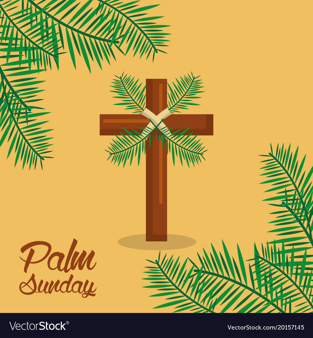 Palm sunday holy week celebration sacred Vector Image