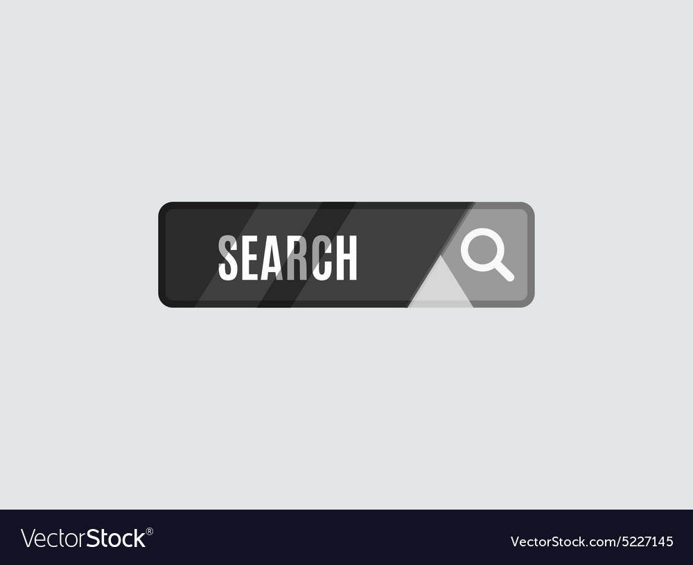 Search button futuristic hi-tech ui design Vector Image