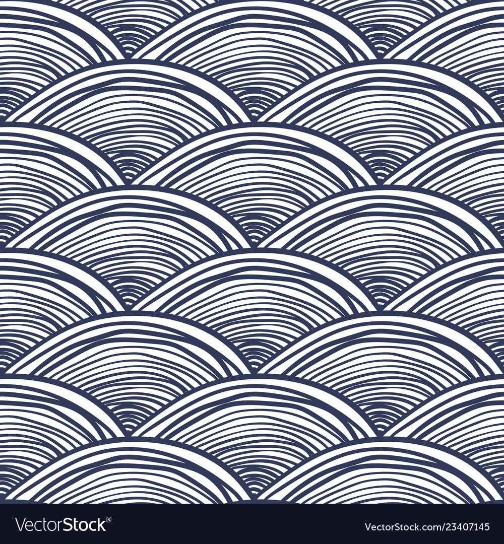 Waves background abstract seamless pattern Vector Image