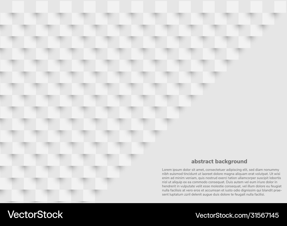 White abstract background in 3d paper style Vector Image