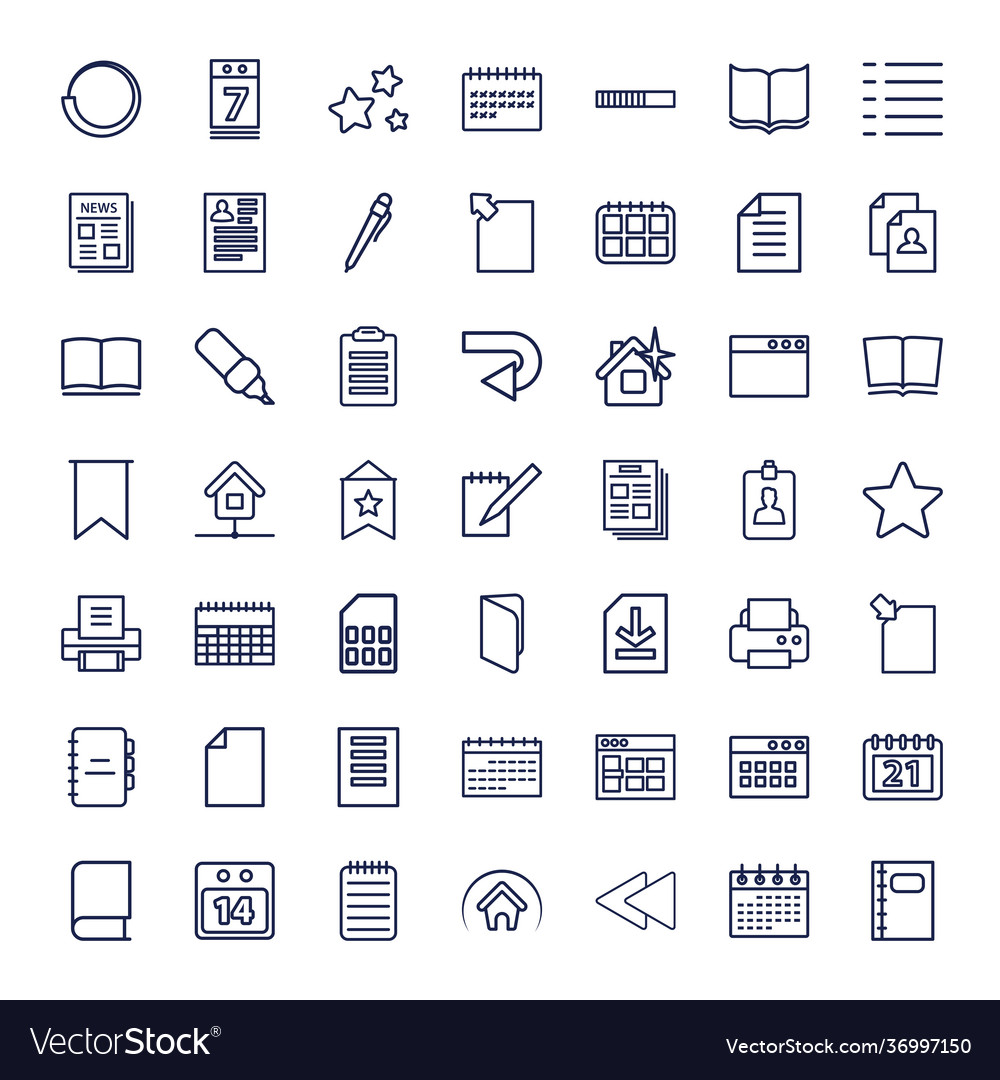49 page icons Royalty Free Vector Image - VectorStock