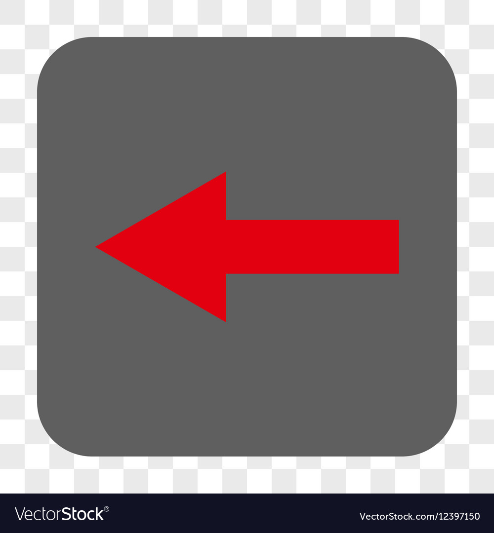 Arrow Left Rounded Square Button Royalty Free Vector Image