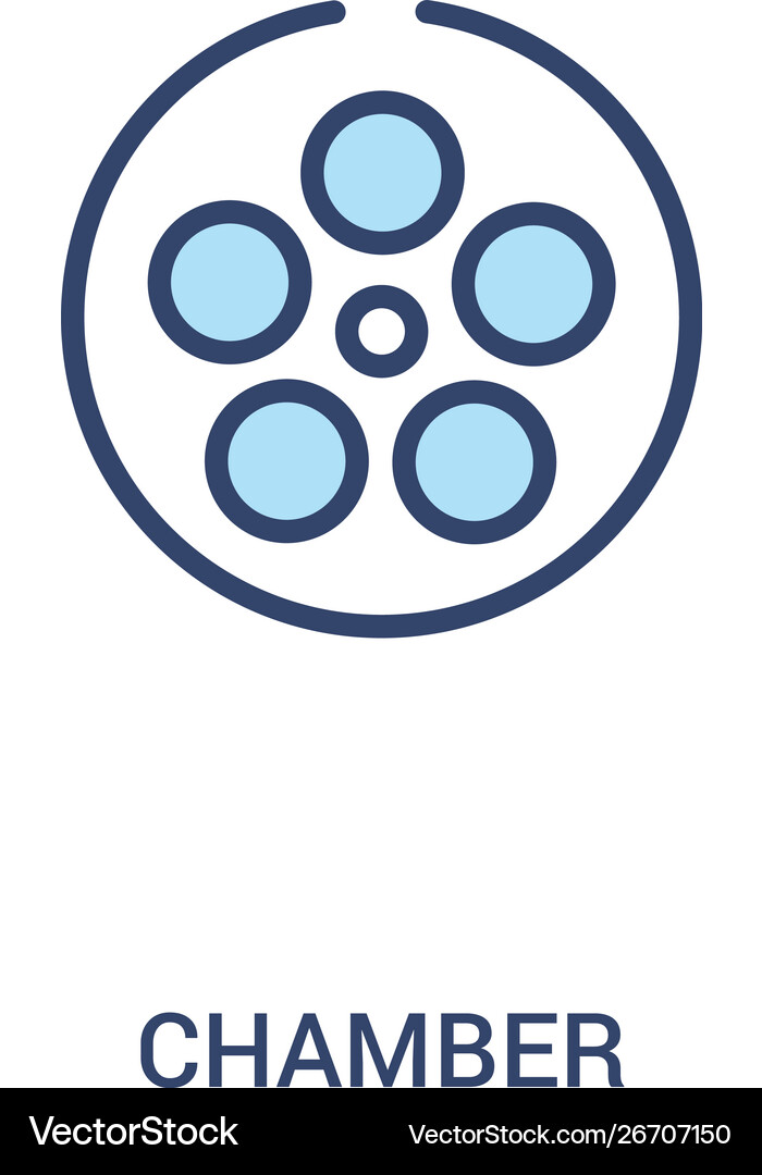 Chamber concept 2 colored icon simple line Vector Image