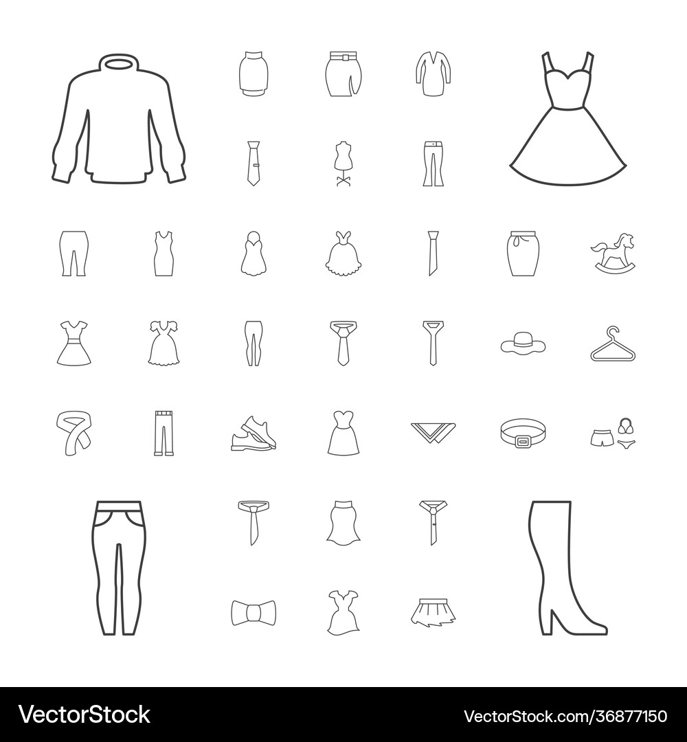 Dress icons - Stock Image - Everypixel