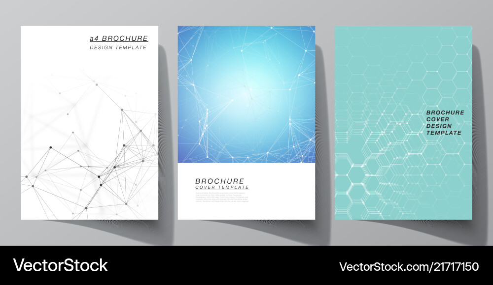 Layout of a4 format cover mockups Royalty Free Vector Image