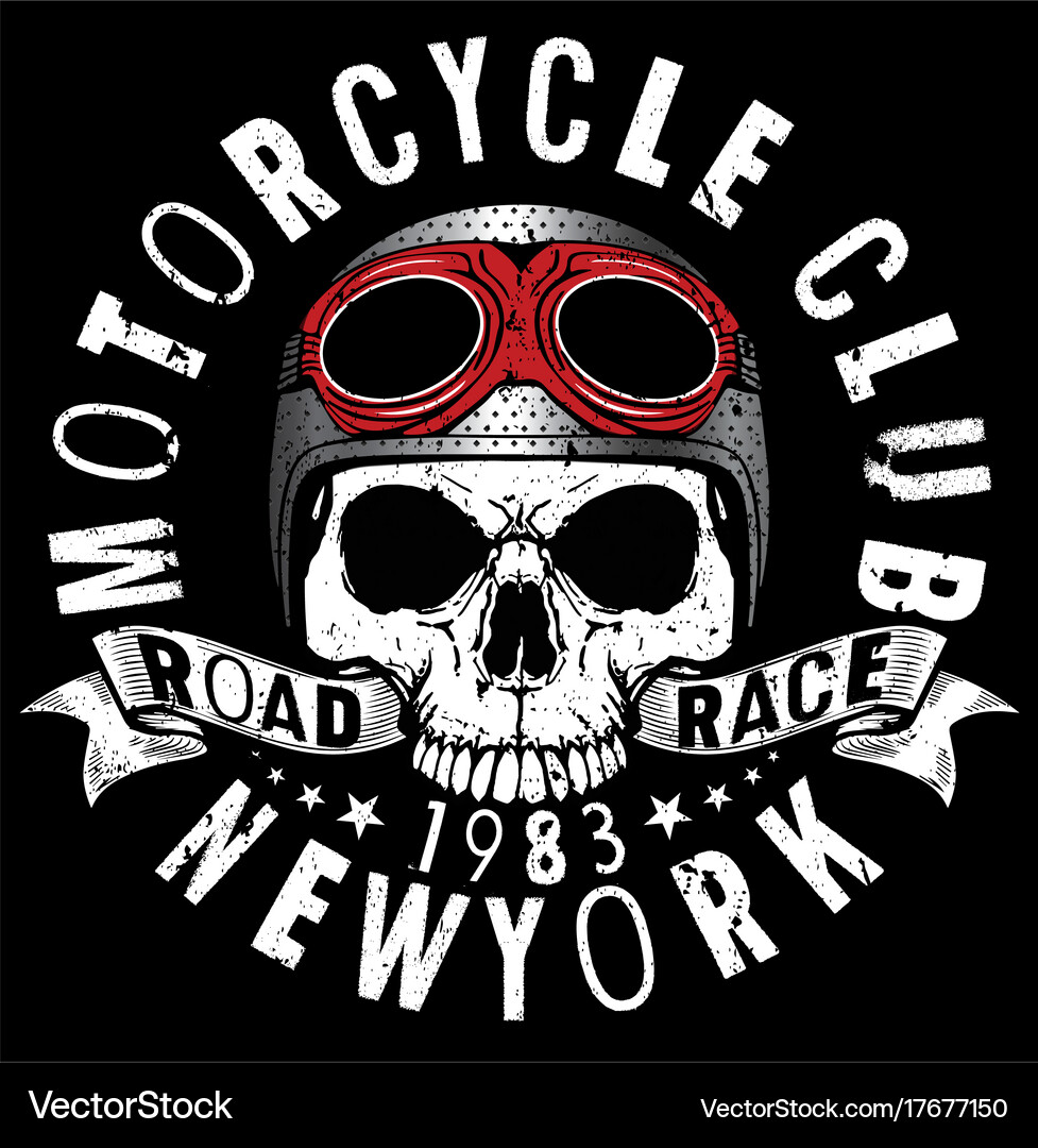 Motorcycle racing typography graphics and poster Vector Image