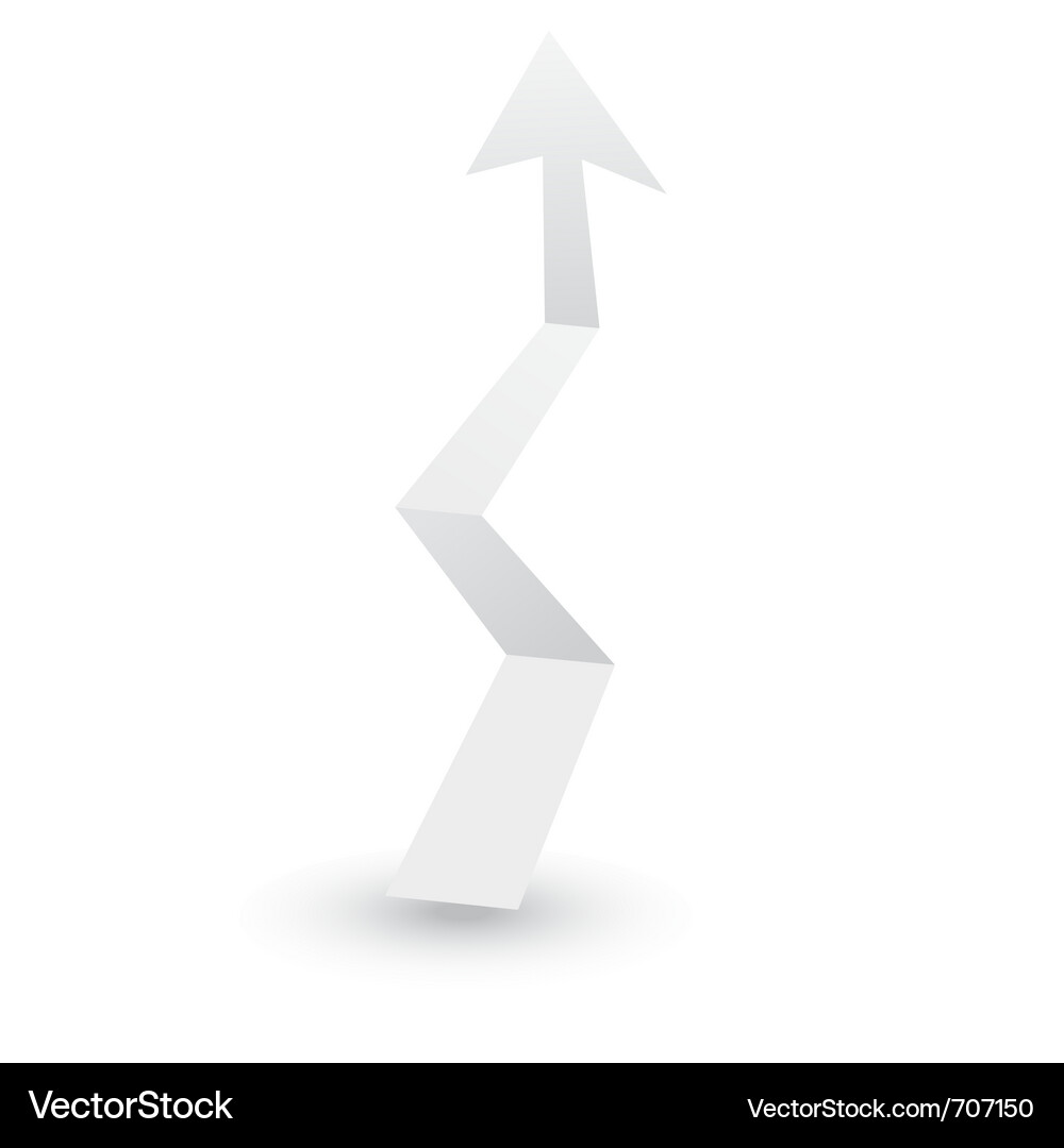 Origami arrow paper Royalty Free Vector Image - VectorStock