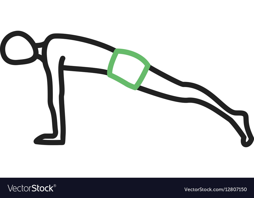 Plank pose Royalty Free Vector Image - VectorStock