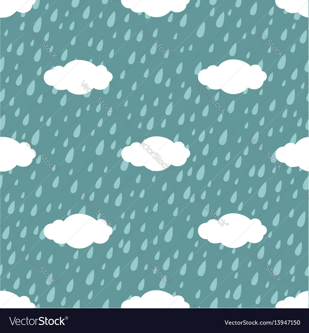 Rain seamless pattern Royalty Free Vector Image