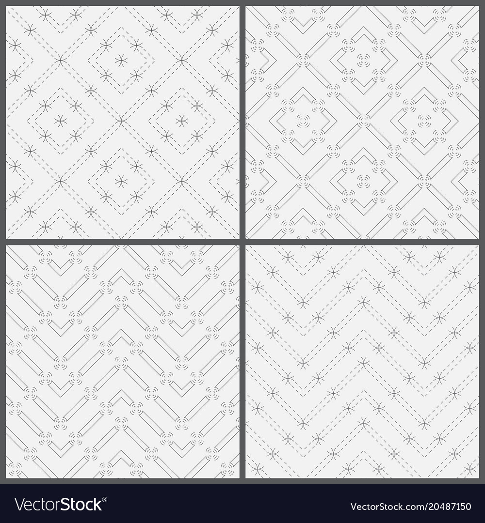 Seamless pattern set30 Royalty Free Vector Image