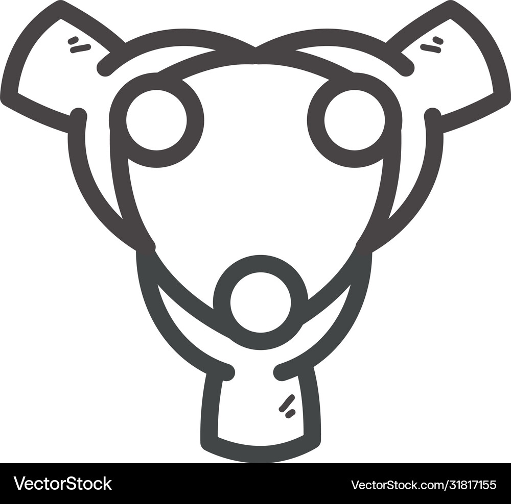 Avatars persons friends line style icon Royalty Free Vector
