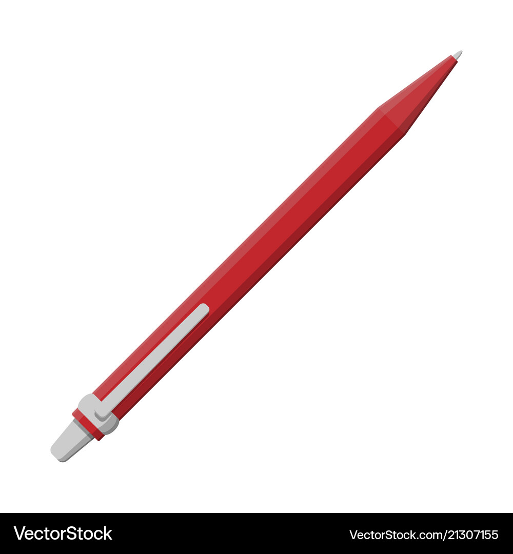 Detailed classic ballpoint pen isolated on white Vector Image