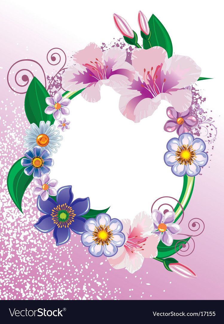 Flower frame Royalty Free Vector Image - VectorStock
