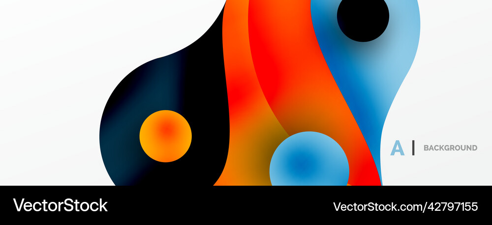 Flowing geometric shapes minimalist abstract Vector Image