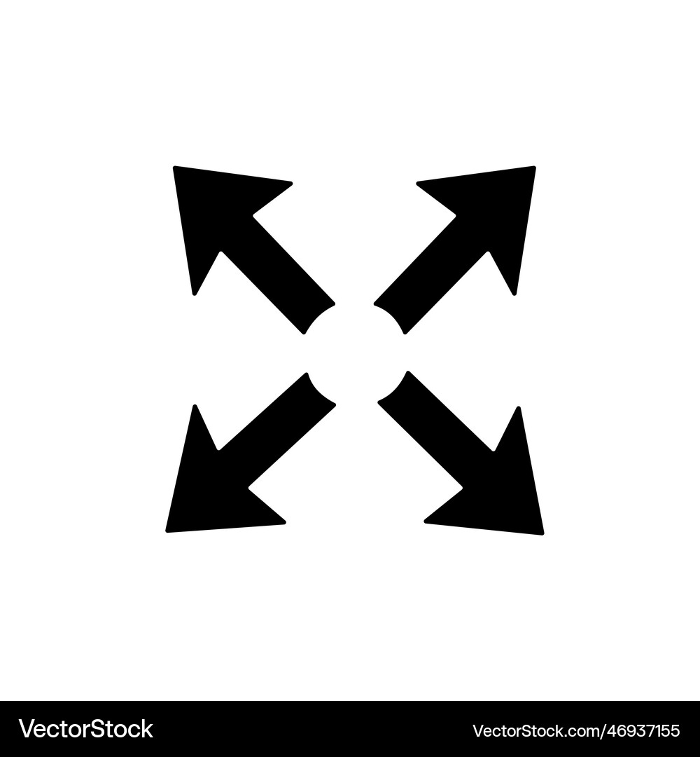 Four arrows icon arrows in directions Royalty Free Vector