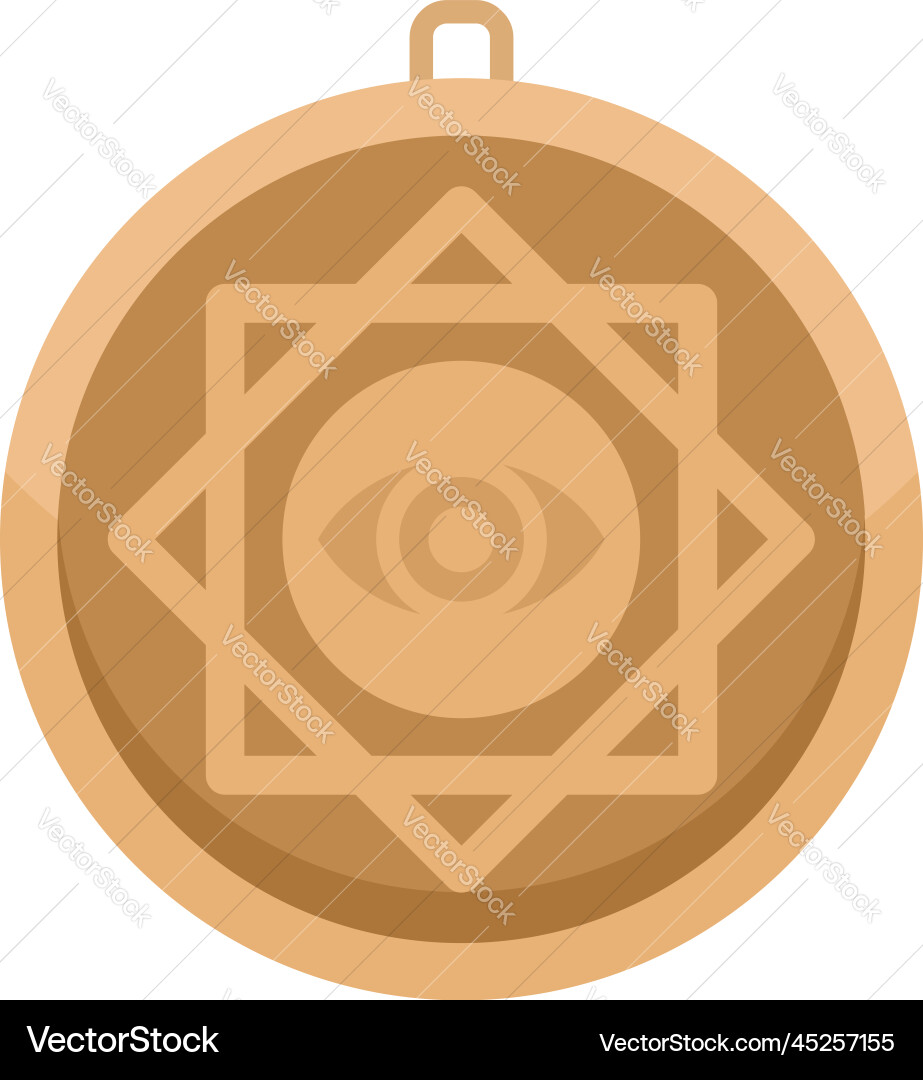 Japan amulet icon flat japanese amulet Royalty Free Vector