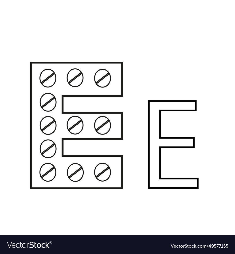 Letter e Royalty Free Vector Image - VectorStock