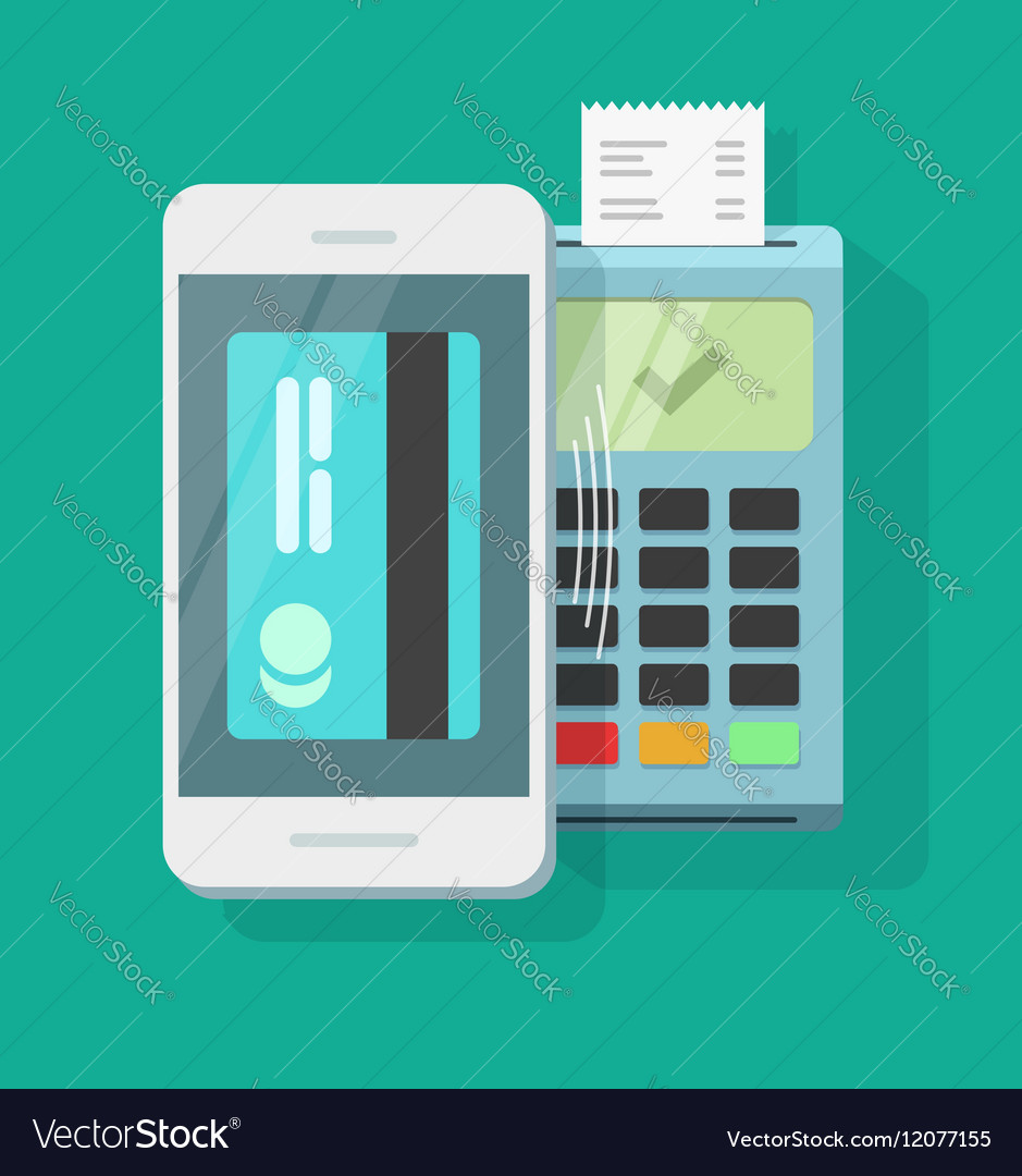 Mobile phone payment processing wireless Vector Image