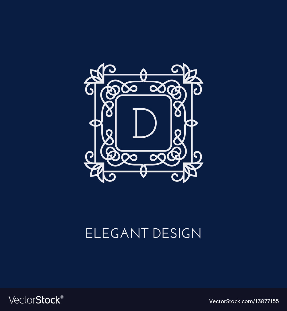 Monogram design template Royalty Free Vector Image