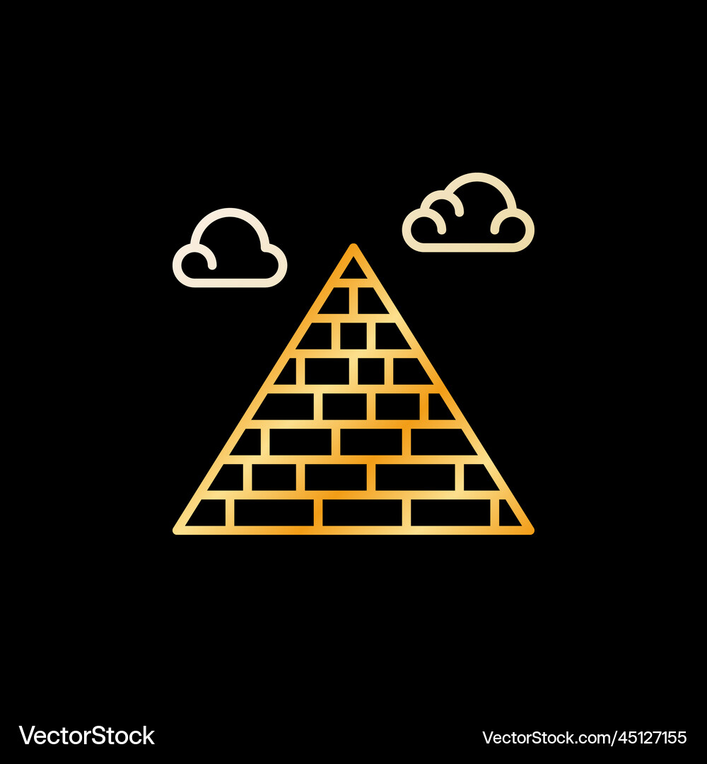 Pyramid in egypt concept colorful icon in line Vector Image
