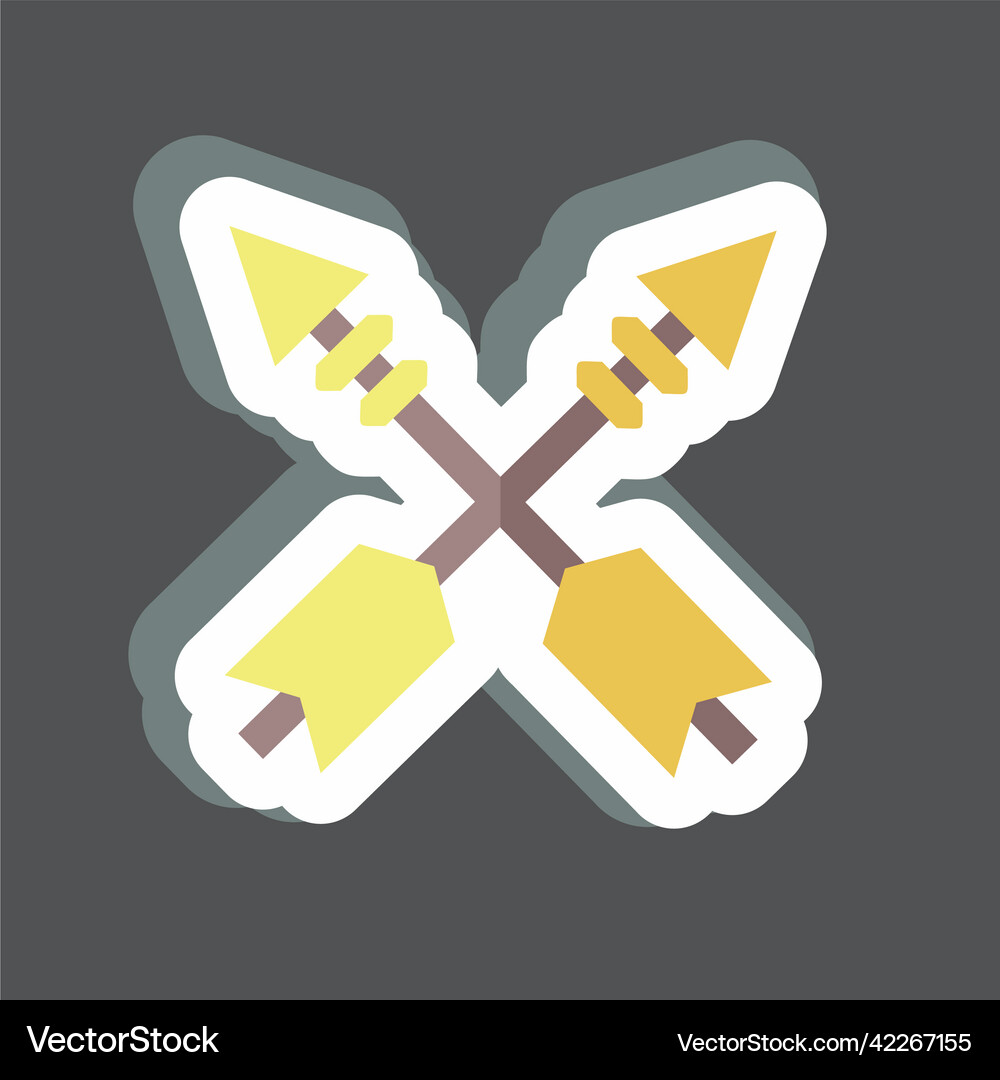Sticker arrows suitable for wild west symbol Vector Image
