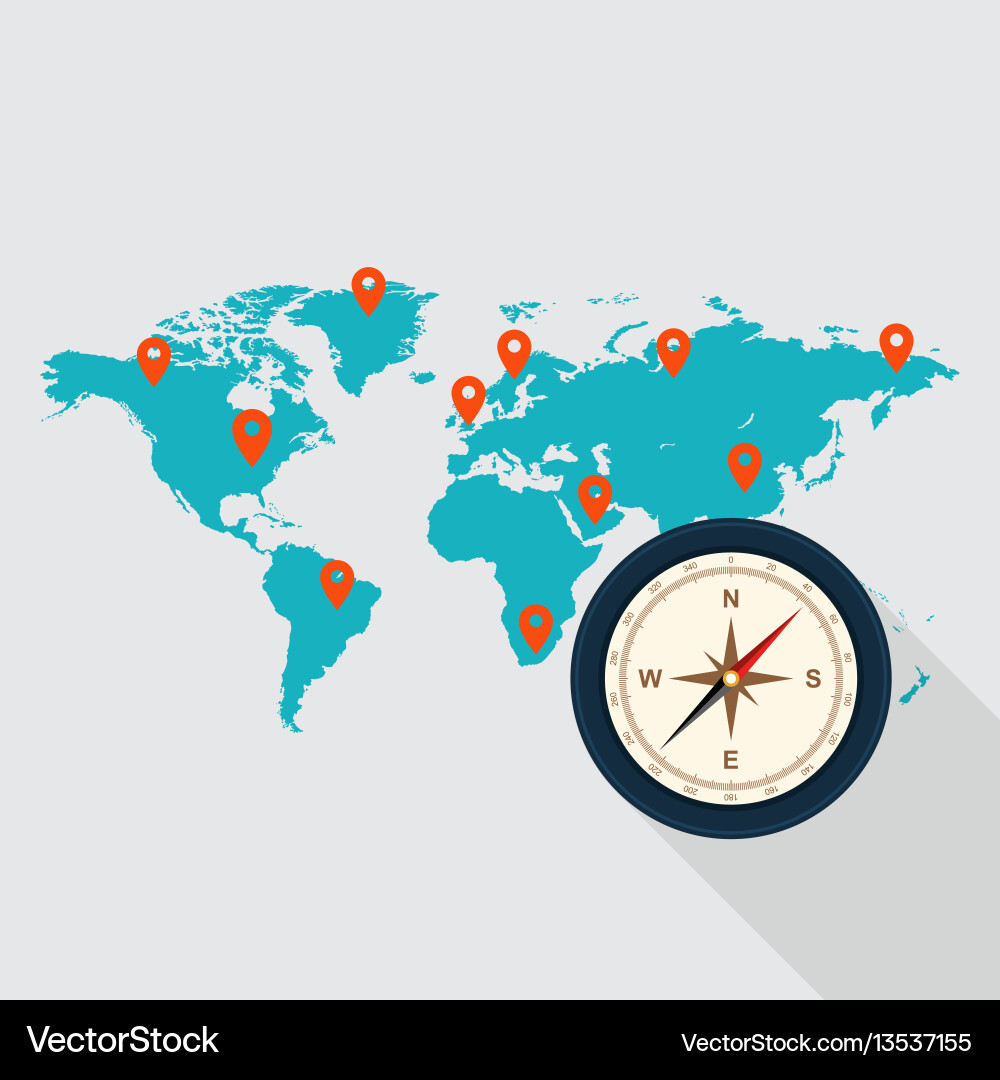 Travel around the world concept flat design Vector Image