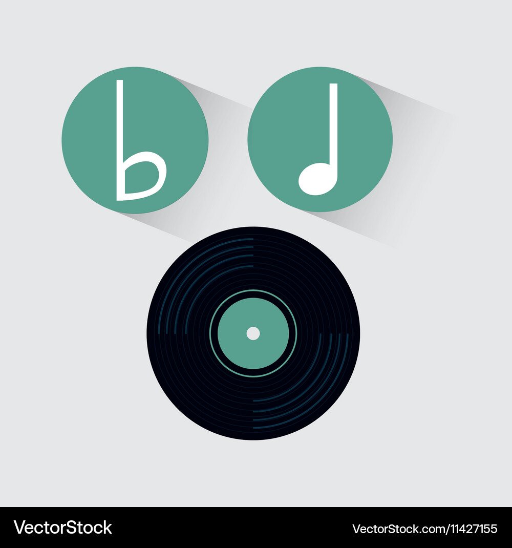 Vinyl music vintage Royalty Free Vector Image - VectorStock