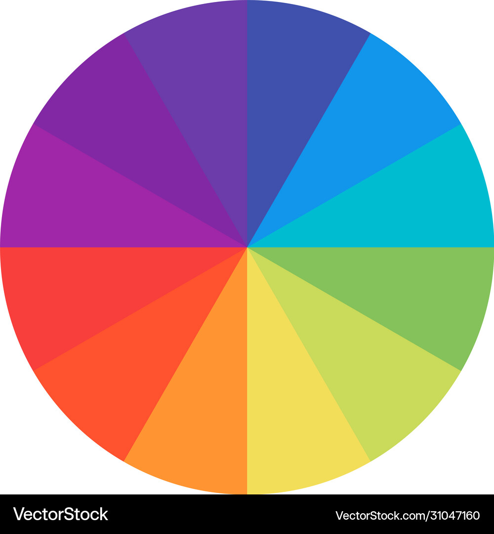 Colorful Circle Spectrum Wheel Royalty Free Vector Image