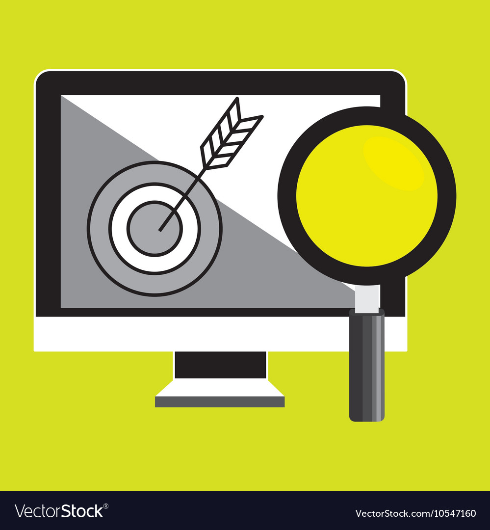 Computer search icon Royalty Free Vector Image