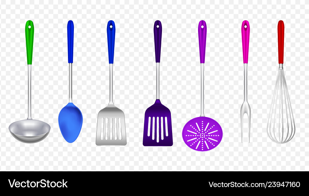 Cooking tools realistic set Royalty Free Vector Image