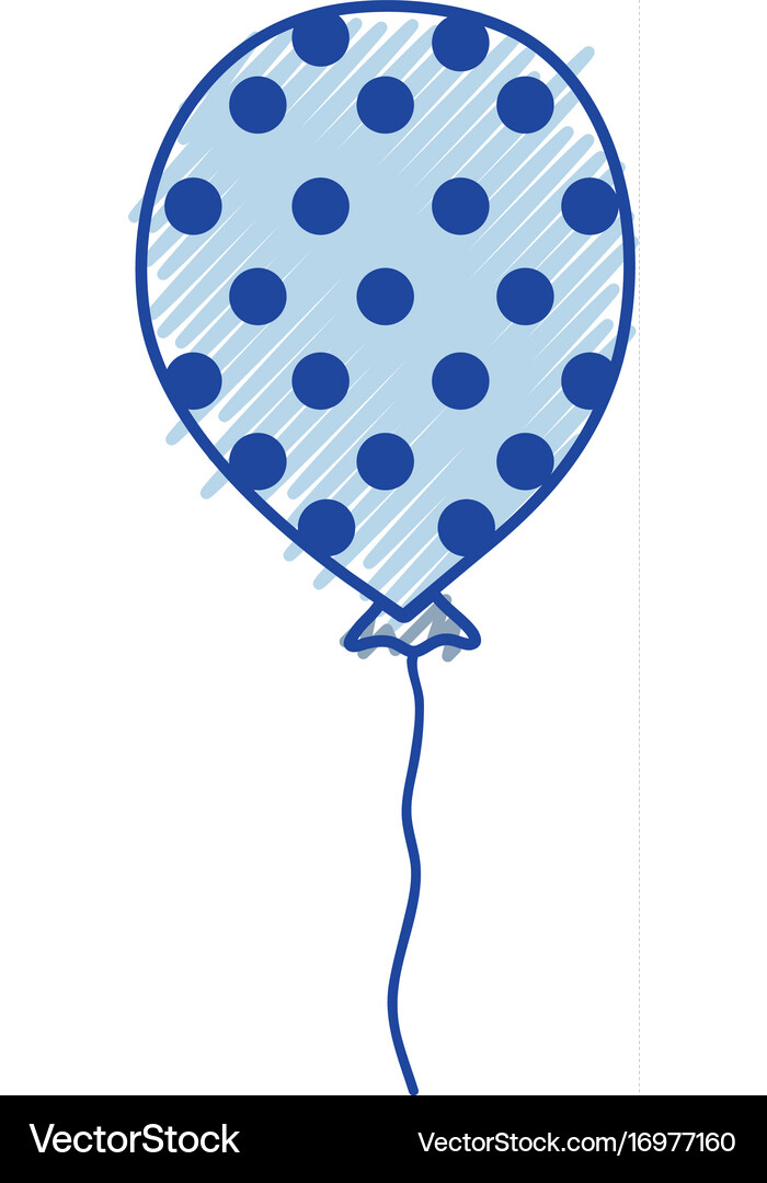 Cute balloon with points design to decoration Vector Image