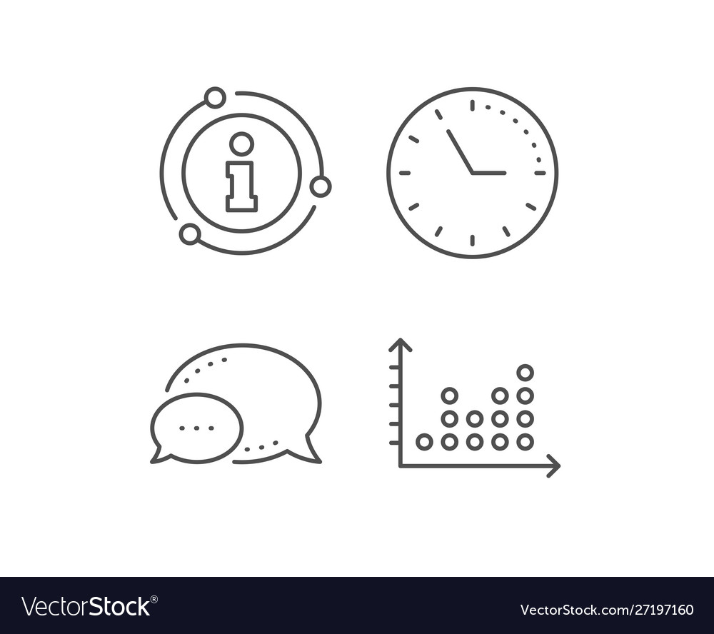 Dot plot graph line icon presentation chart sign Vector Image