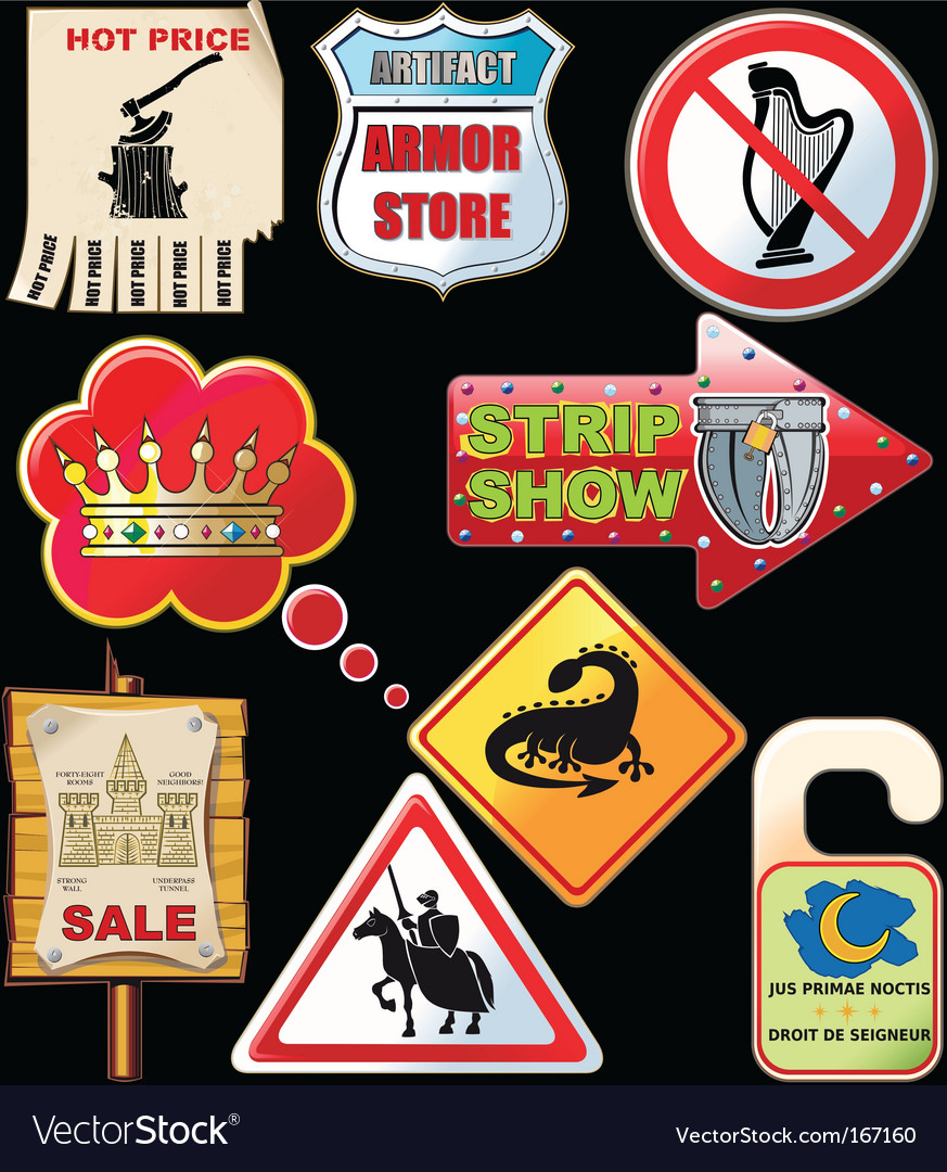 Medieval label Royalty Free Vector Image - VectorStock