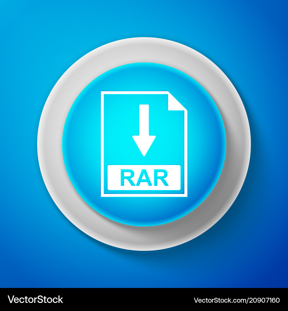 Rar file document icon download button sign Vector Image