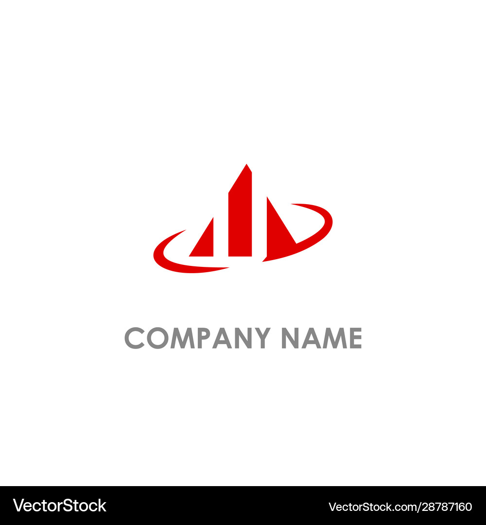 Triangle shape business company logo Royalty Free Vector