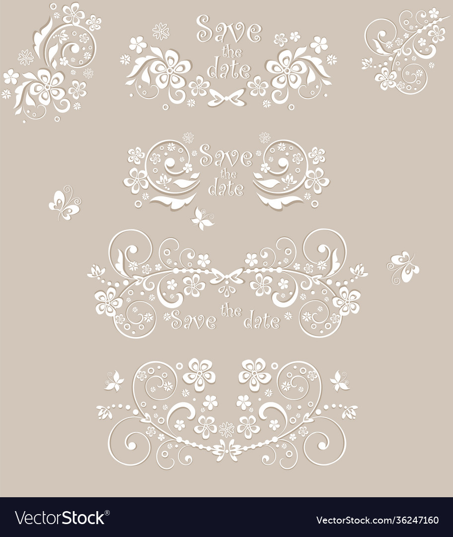Wedding headers Royalty Free Vector Image - VectorStock