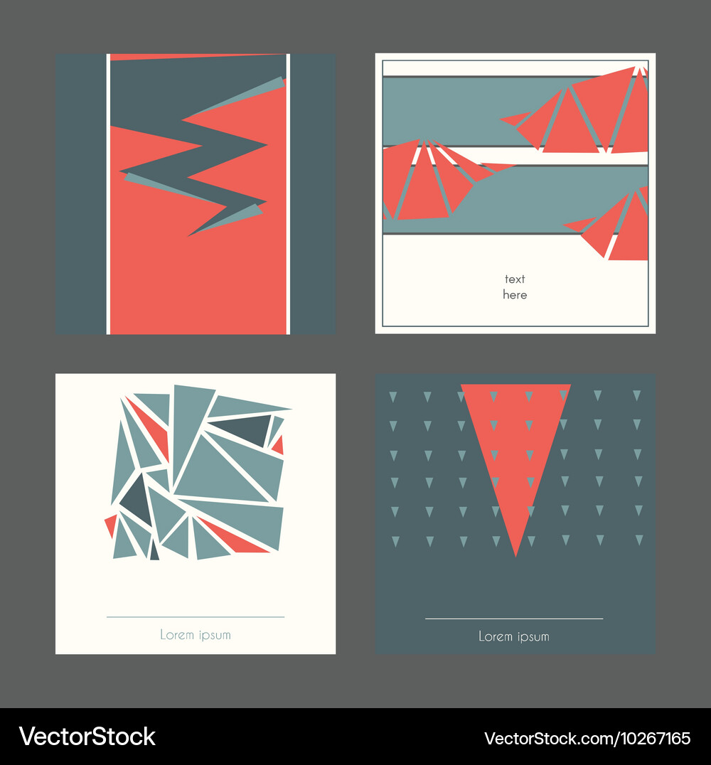 Beautiful collection of square cards based Vector Image