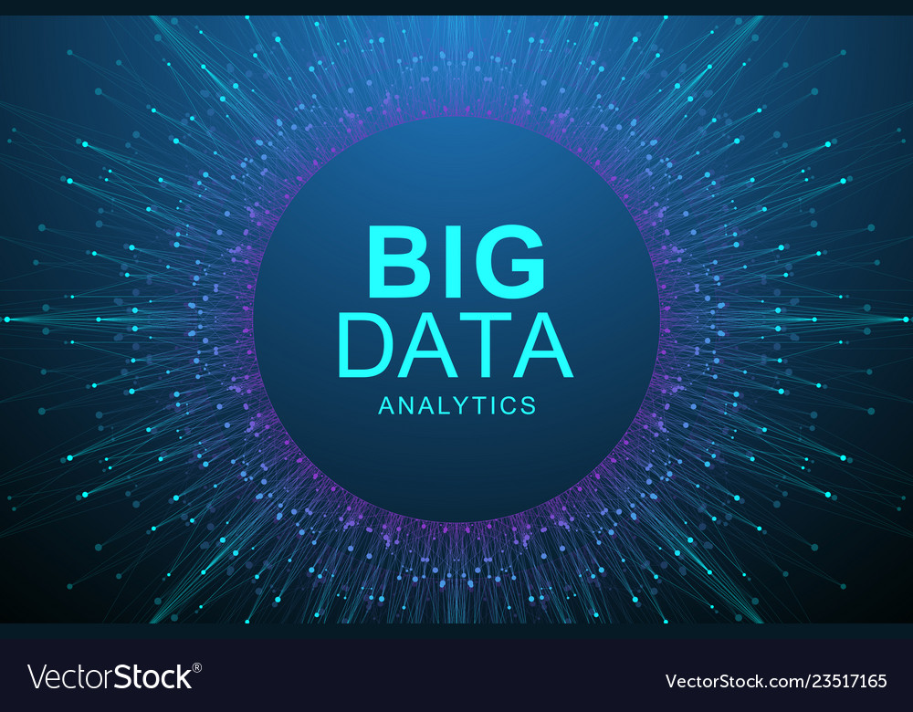 Big data visualization graphic abstract Royalty Free Vector