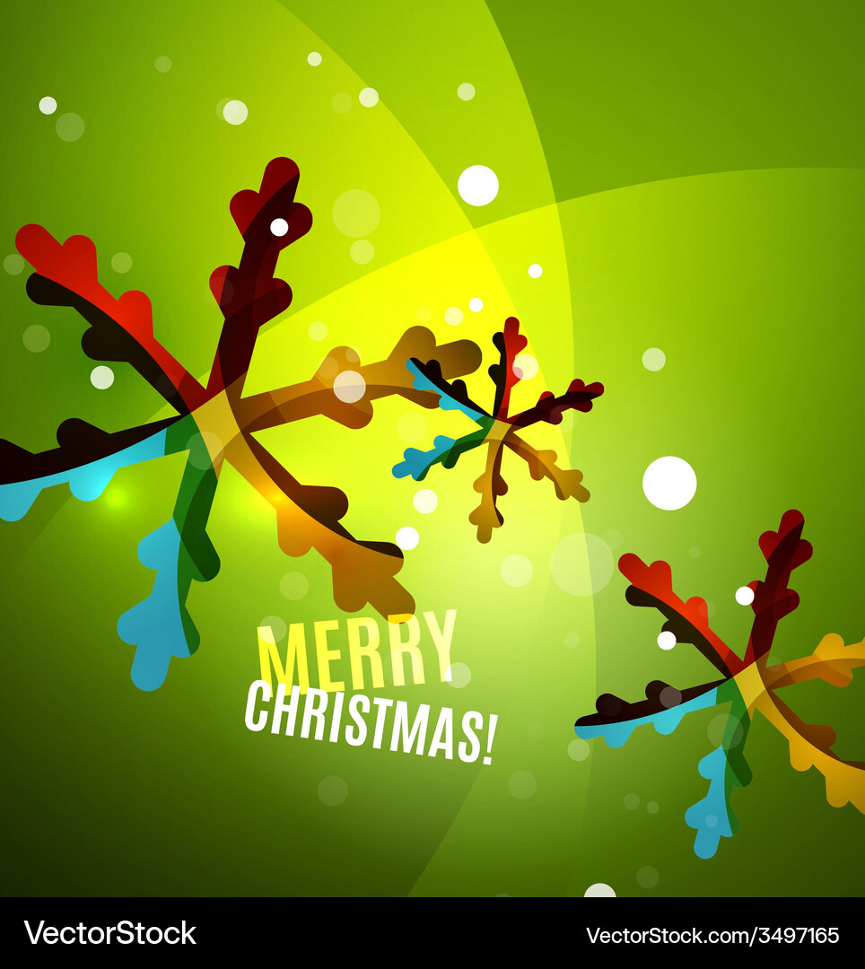 Colorful bright shiny christmas card Royalty Free Vector