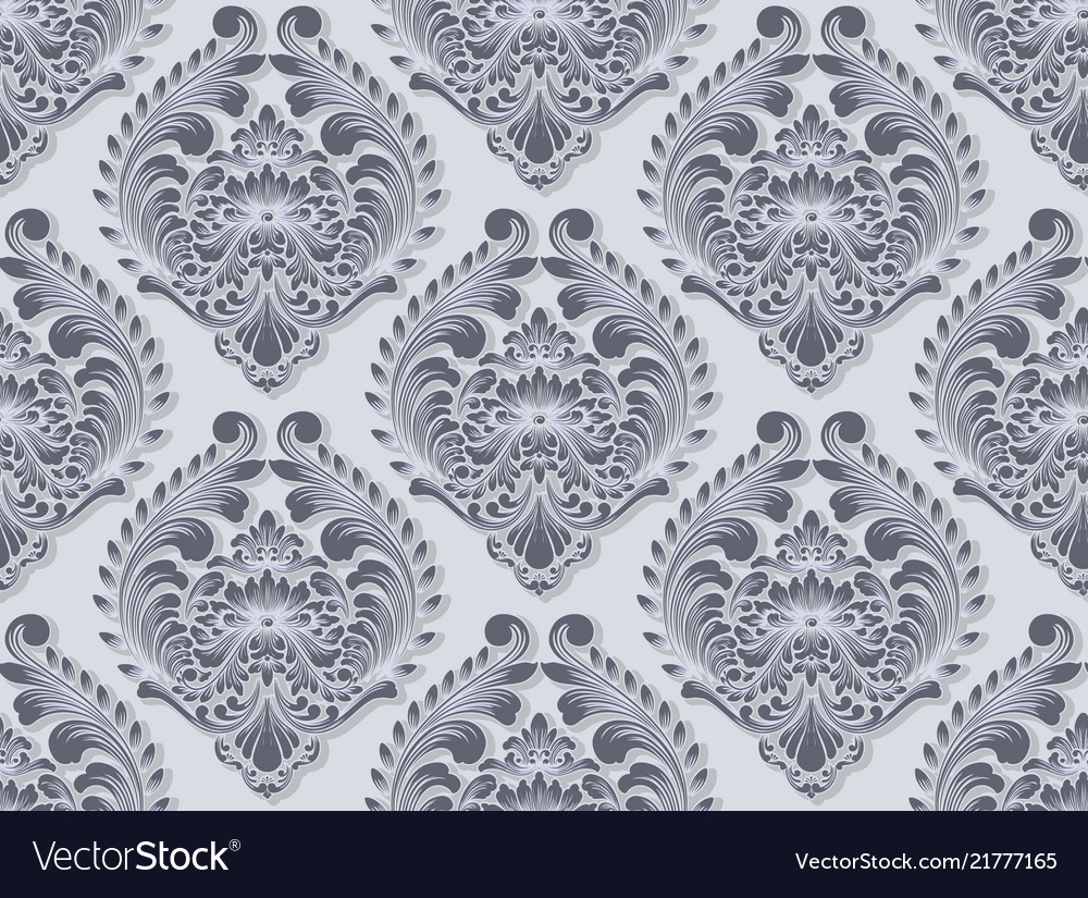 Damask seamless pattern background Royalty Free Vector Image