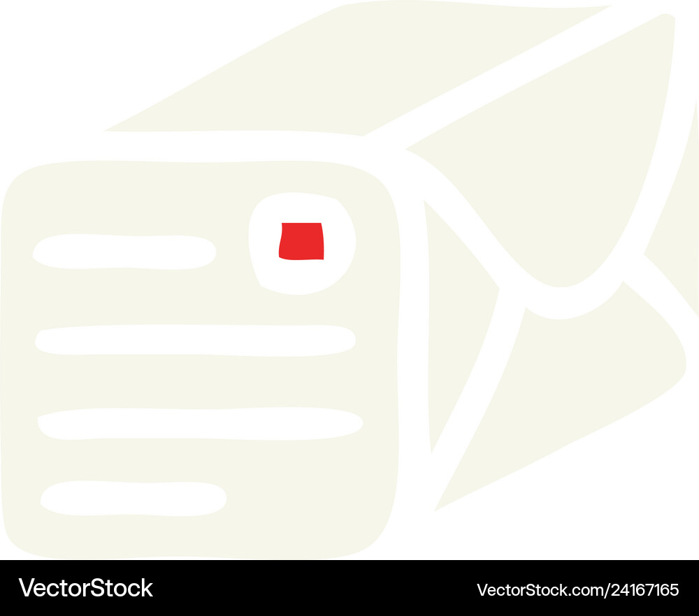Flat color retro cartoon paper parcel Royalty Free Vector