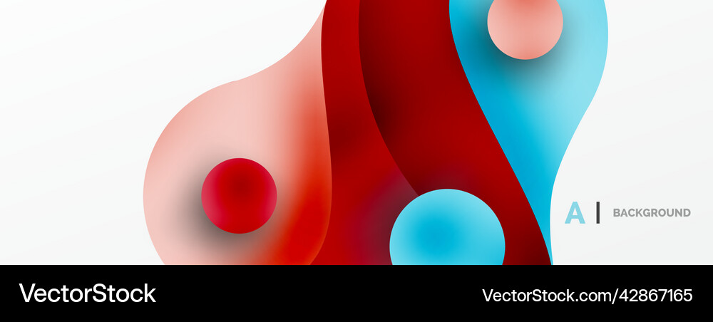 Flowing geometric shapes minimalist abstract Vector Image
