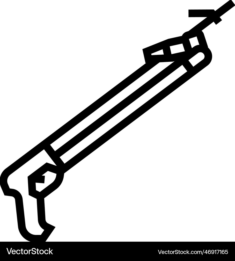 Harpoon weapon military line icon Royalty Free Vector Image