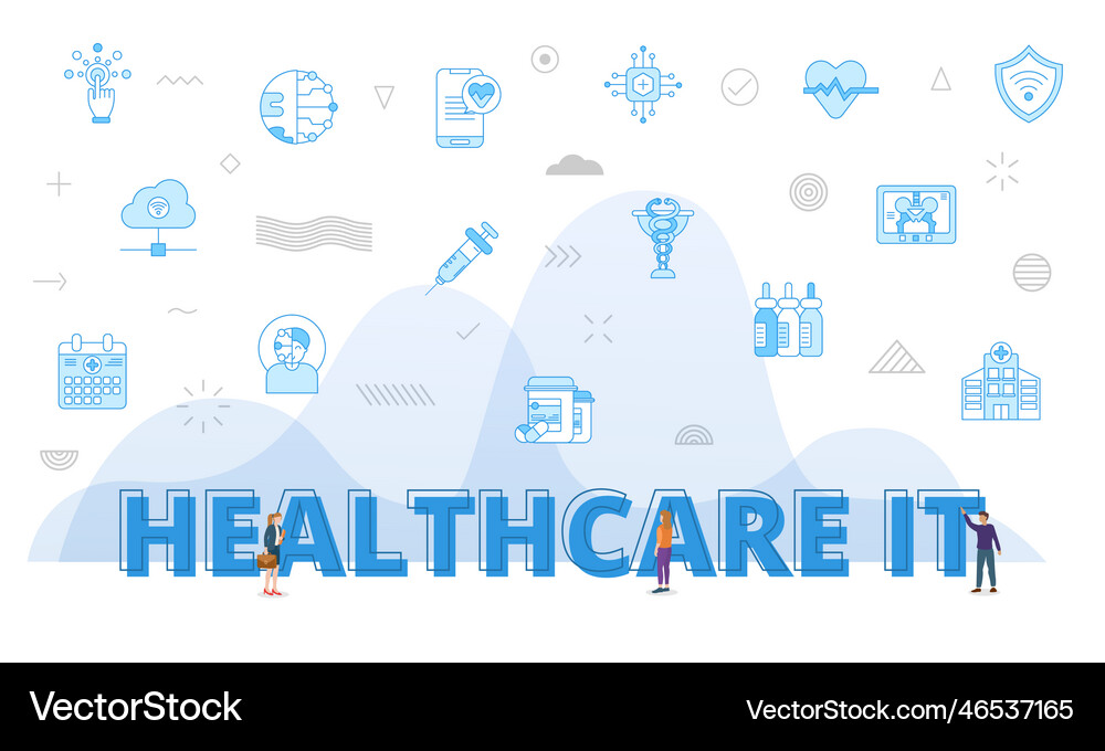 Healthcare it technology information concept Vector Image