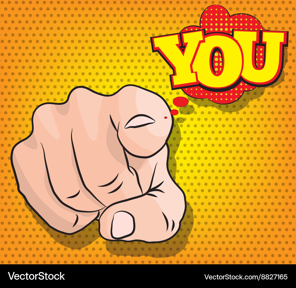 Pinup style i want you Royalty Free Vector Image