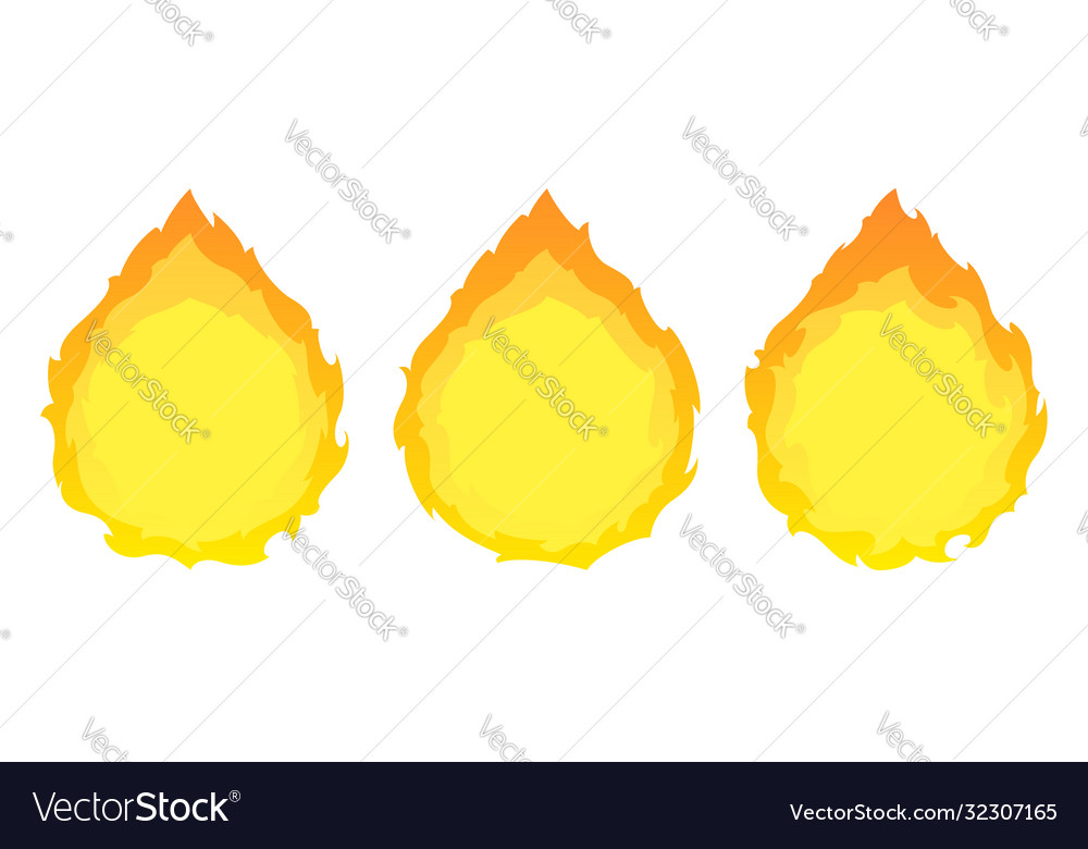 Round fire frames Royalty Free Vector Image - VectorStock