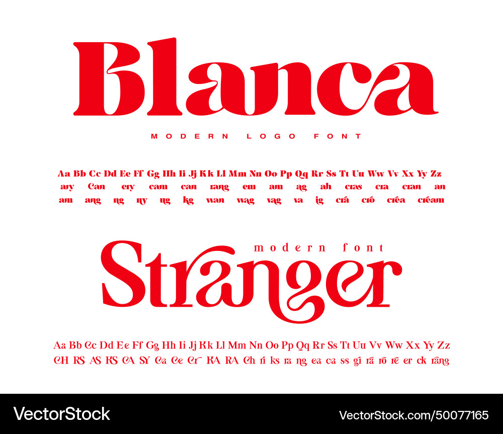 Set of moderns serif fonts Royalty Free Vector Image