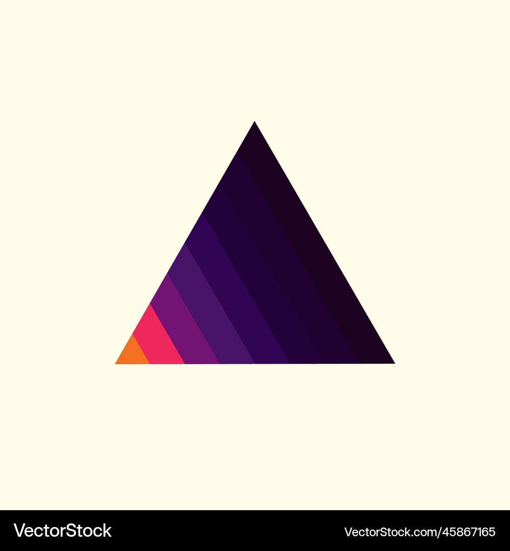 Vintage triangular sunset in the style of 80s Vector Image