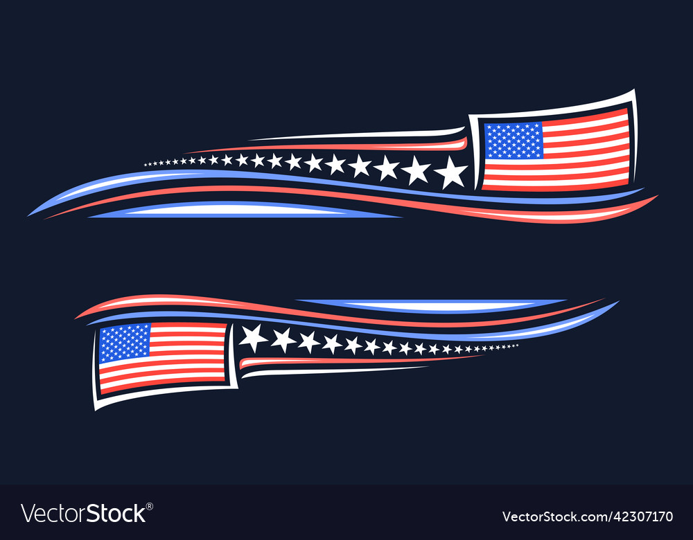 Border for american holidays Royalty Free Vector Image