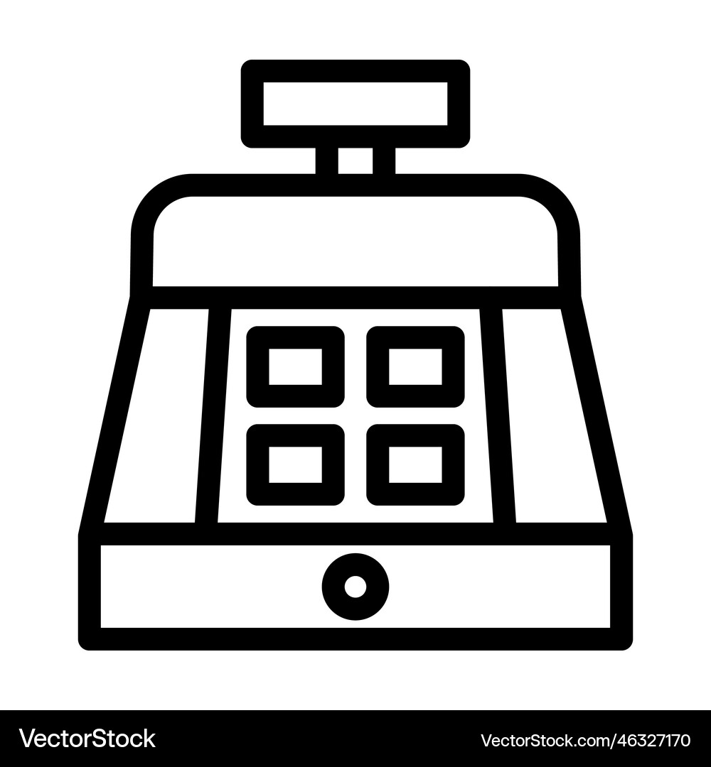 Cash machine thick line icon for personal Vector Image
